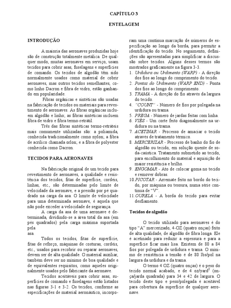 Tecidos para Aeronaves e Aeromodelismo | PDF | Têxteis | Parafuso