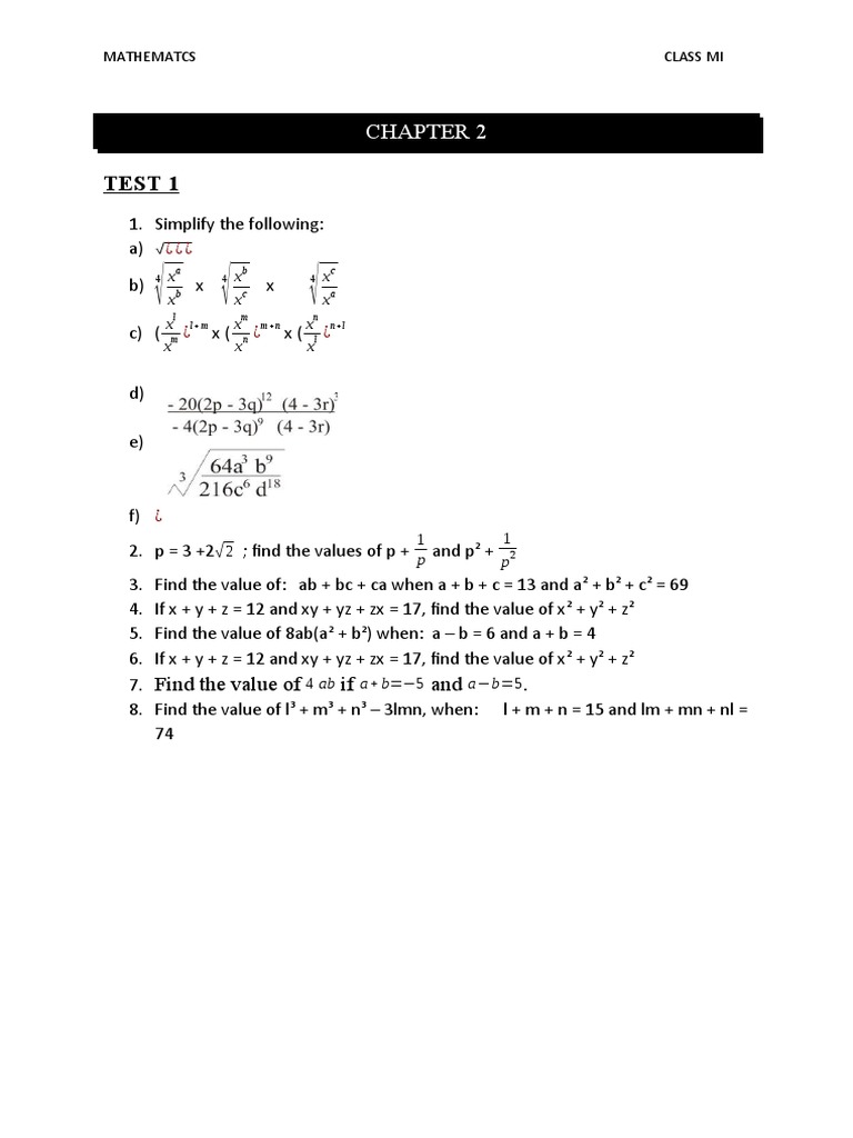 Chapter 2 Test | PDF