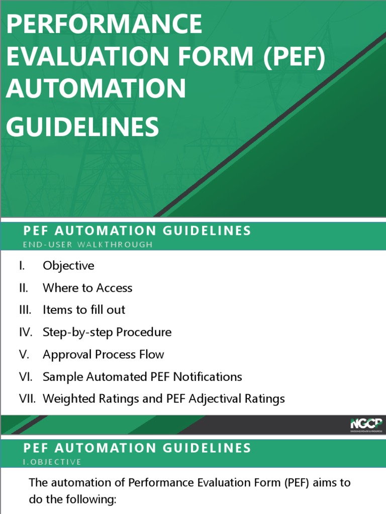 Performance Evaluation Form Automation Guidelines FAQs | PDF ...