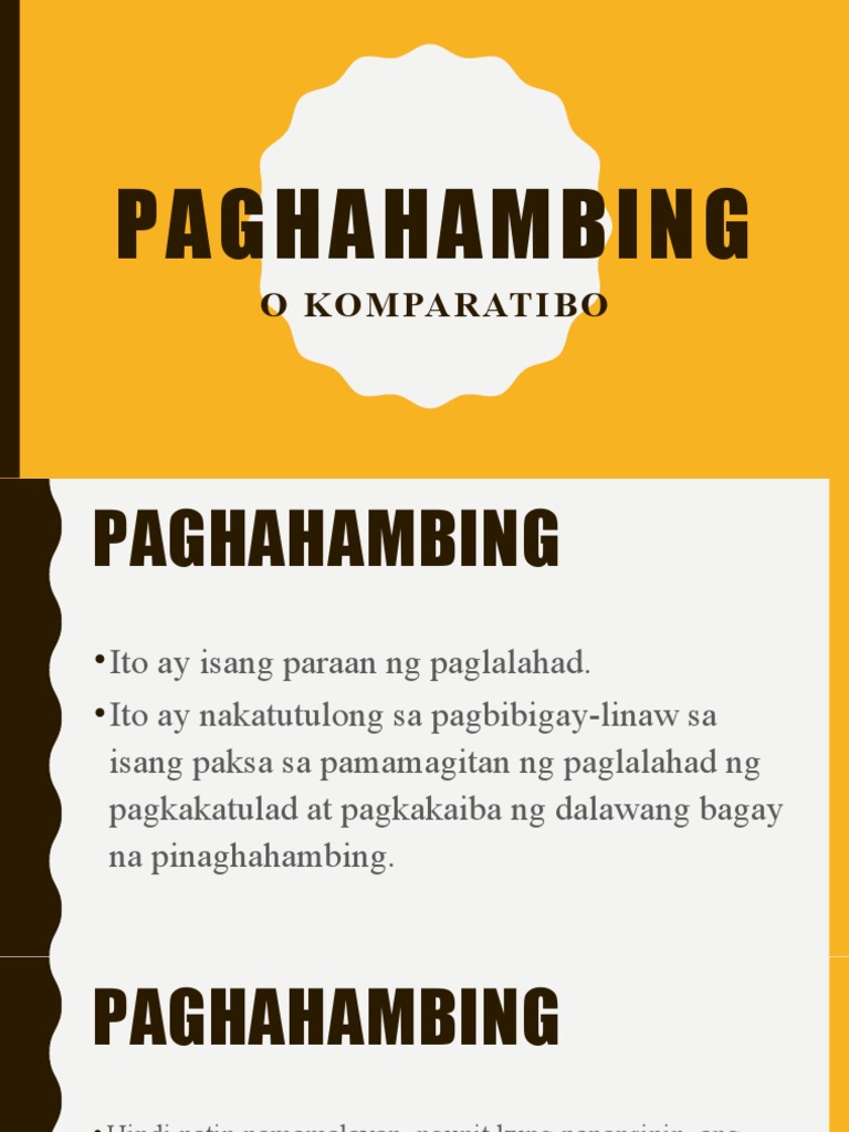 PAGHAHAMBING | PDF