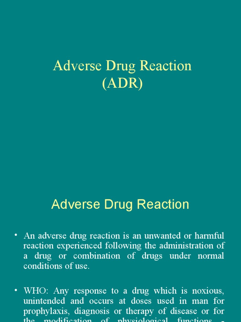 Adverse Drug Reaction | PDF | Pharmacovigilance | Allergy