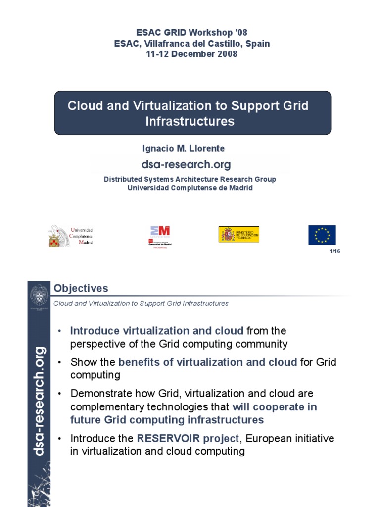 Cloud and Virtualization To Support Grid Infrastructures | PDF | Computer Cluster | Grid Computing