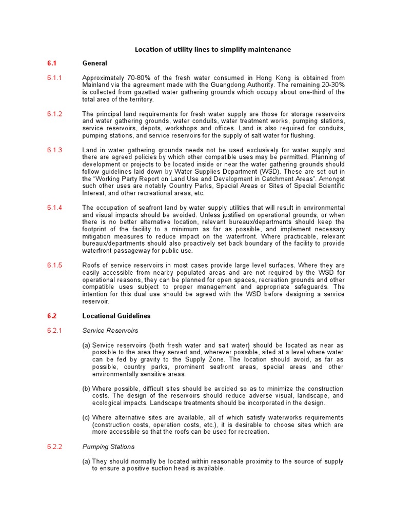 5.location of Utility Lines To Simplify Maintenance | PDF | Sanitary ...