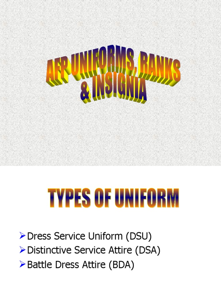AFP Uniform Types and Regulations | PDF | Shoe | Fashion