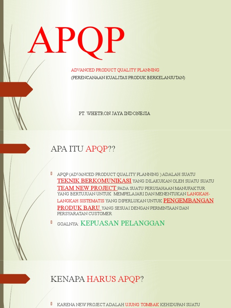 Apqp Slide | PDF