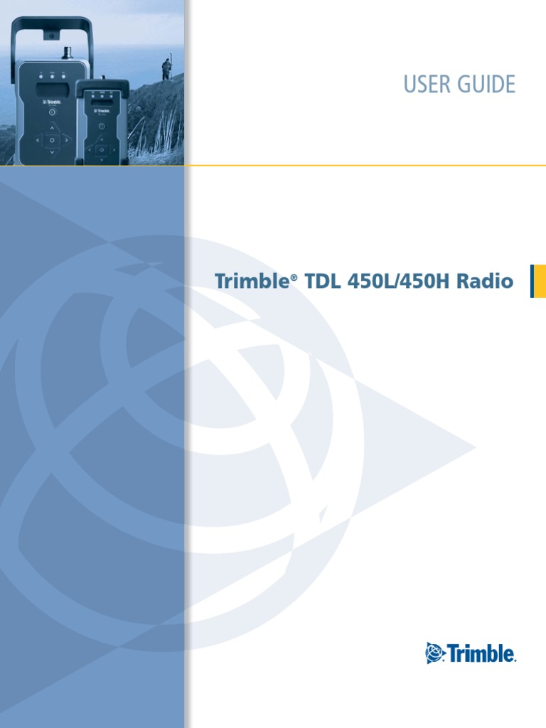 Trimble TDL450L 450H UserGuide | PDF | Rechargeable Battery | Radio