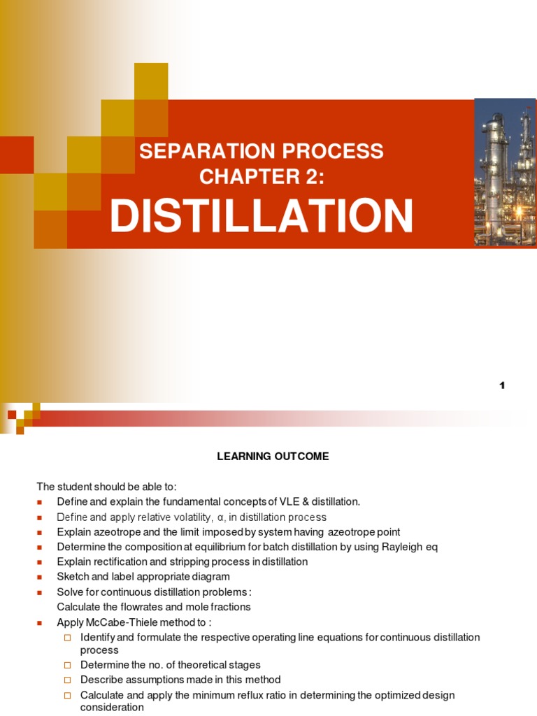 Distillation Fundamentals and Techniques | PDF | Distillation | Atmosphere