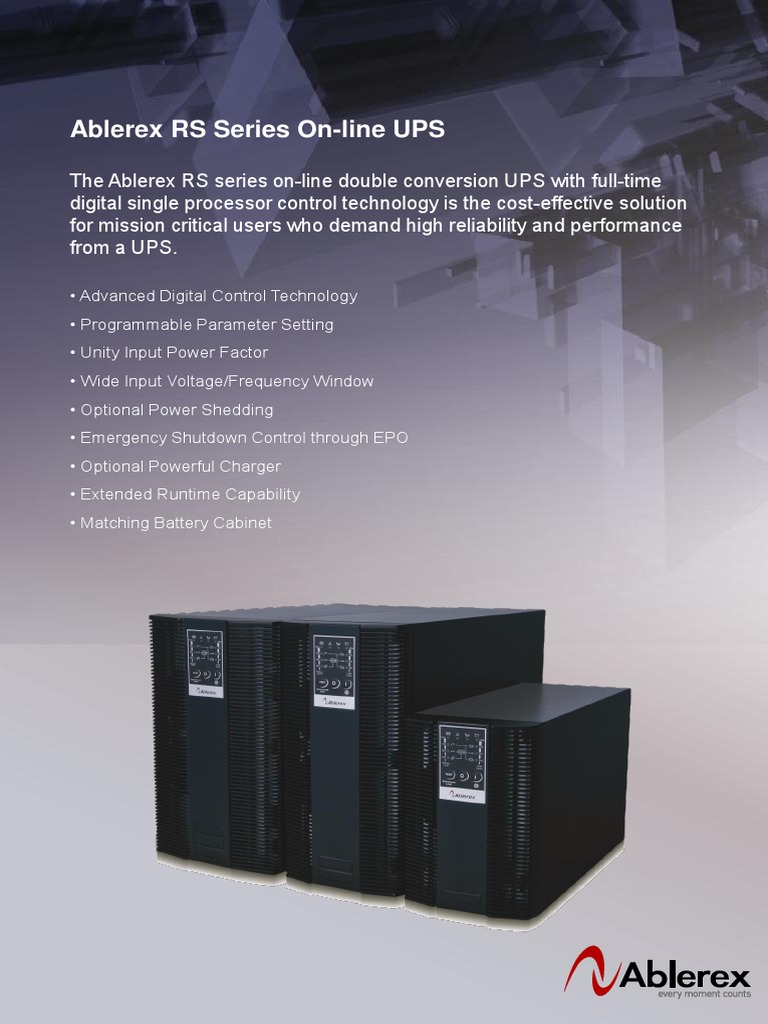 Ablerex RS Series Brochure | PDF | Manufactured Goods | Electrical ...