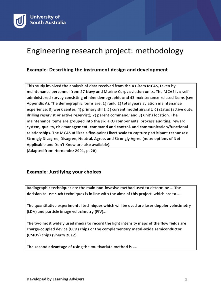 Engineering Research Project - Methodology Nov 2017 | PDF | Drainage ...