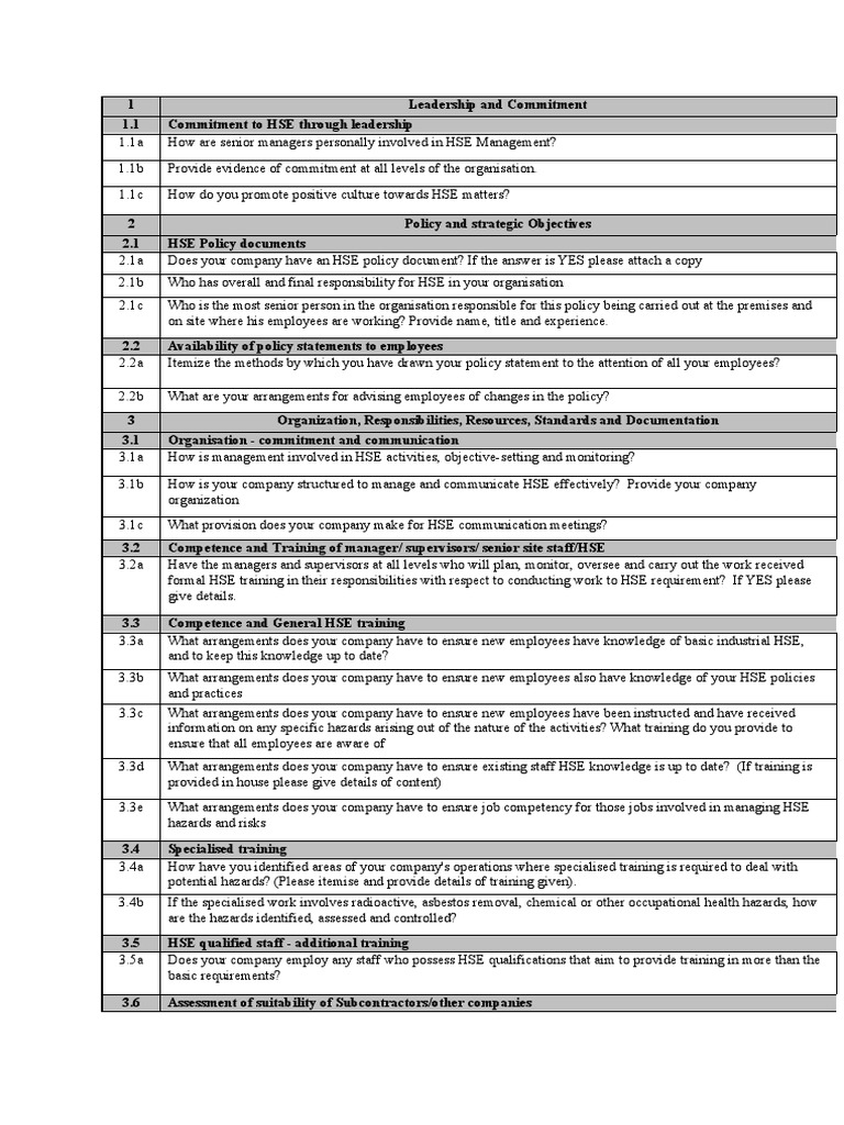 HSE Leadership - DD LWD MWD PWD | PDF | Occupational Safety And Health ...