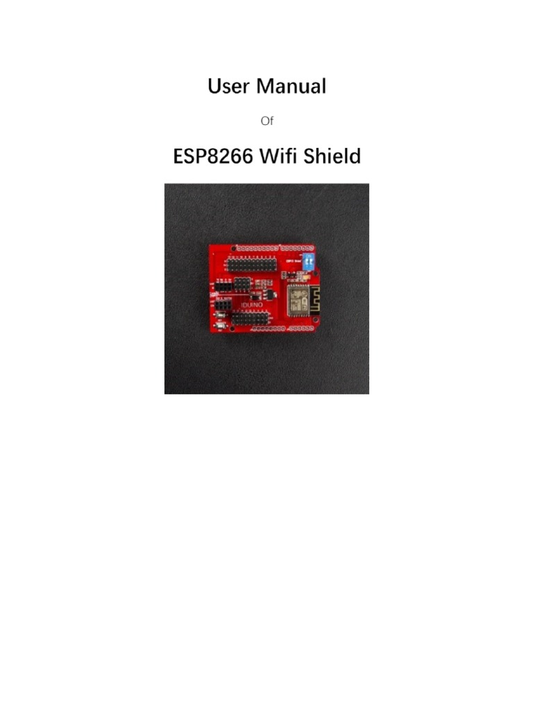 User Manual. ESP8266 Wifi Shield - PDF | PDF