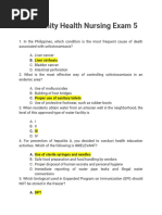 Communicable Diseases Exam Questions | PDF | Infection | Measles