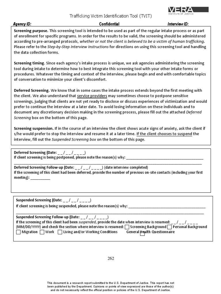 Trafficking Victim Identification Tool | PDF | Human Trafficking ...