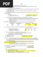 OVERVIEW OF ACCOUNTING Quiz | PDF | Accounting | Financial Statement