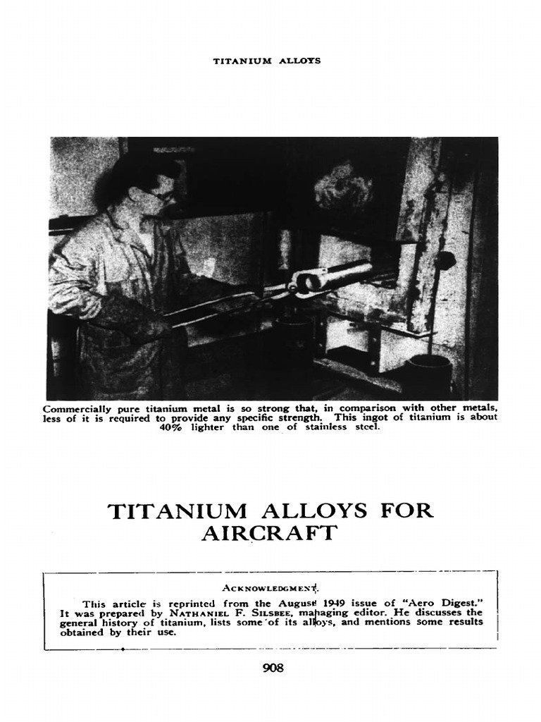 Titanium Alloys For Aircraft 2009 | PDF | Titanium | Alloy