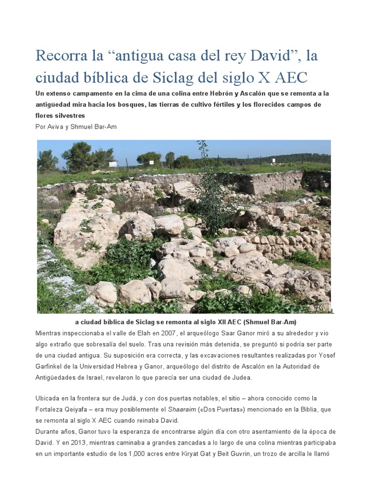 Recorra La Antigua Casa Del Rey David La Ciudad Bíblica de Siclag Del ...