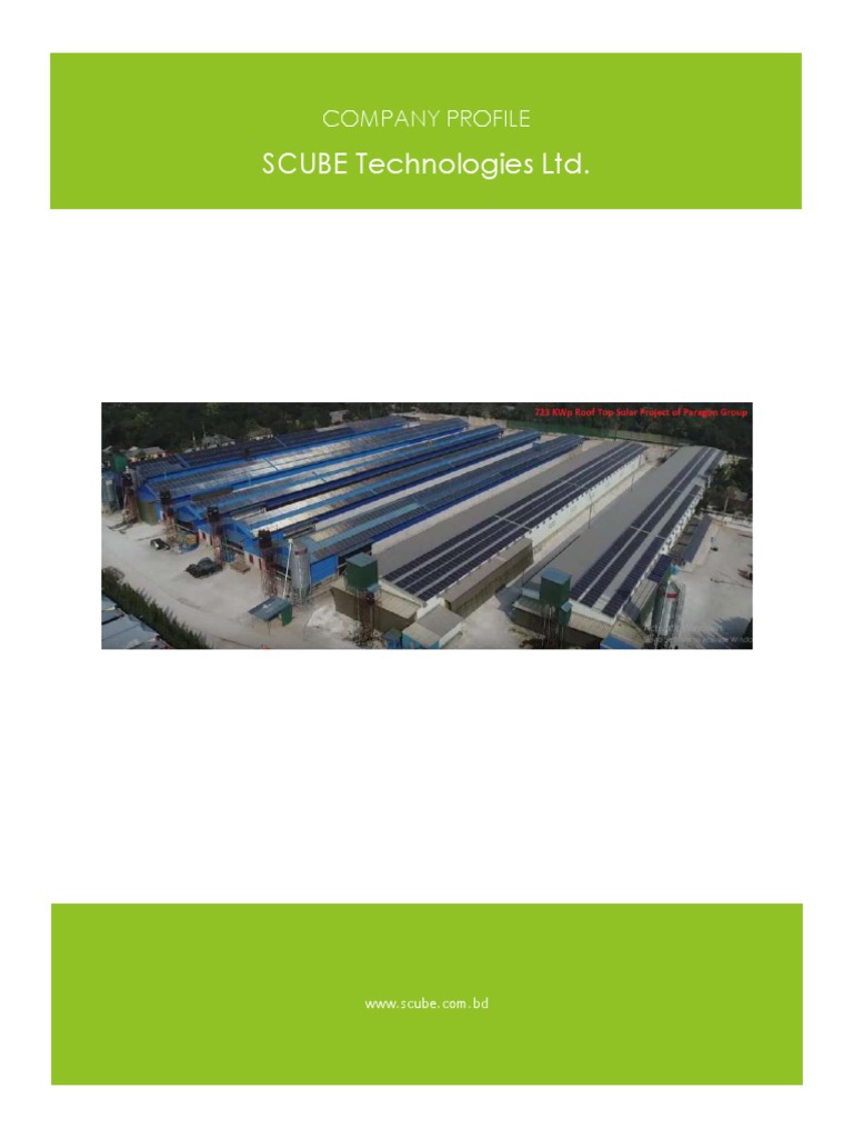 SCUBE Technologies LTD.: Company Profile | PDF | Solar Power | Photovoltaics
