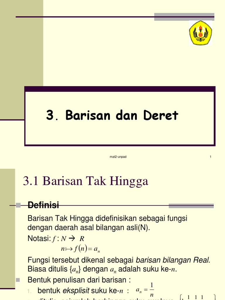 Bab3. Barisan Dan Deret | PDF