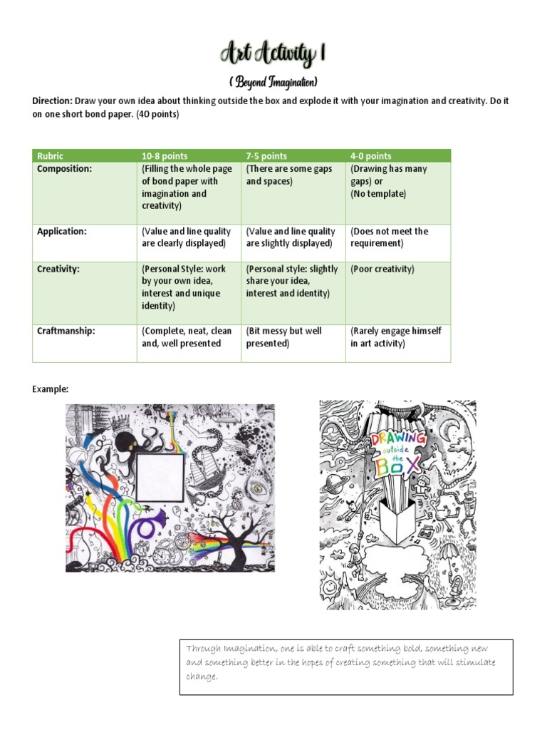 Imaginative Art Creation Guidelines | PDF