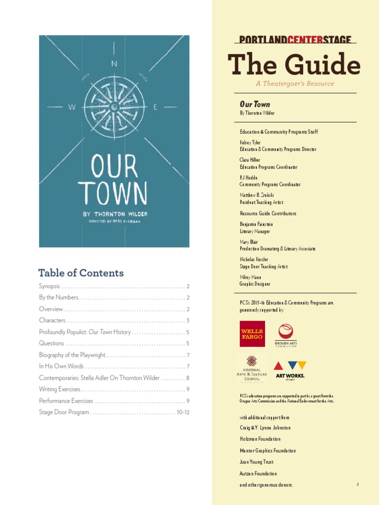 Our Town (WILDER, Thornton) - Resource-Guide | PDF