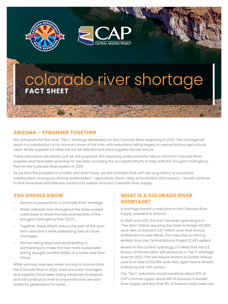 Arizona Prepares for Colorado River Shortage | PDF | Colorado River ...