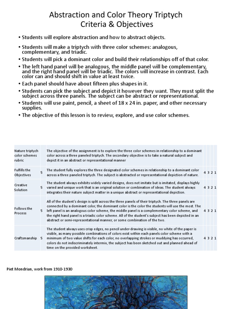 Triptych Color Theory | PDF | Abstract Art | Color