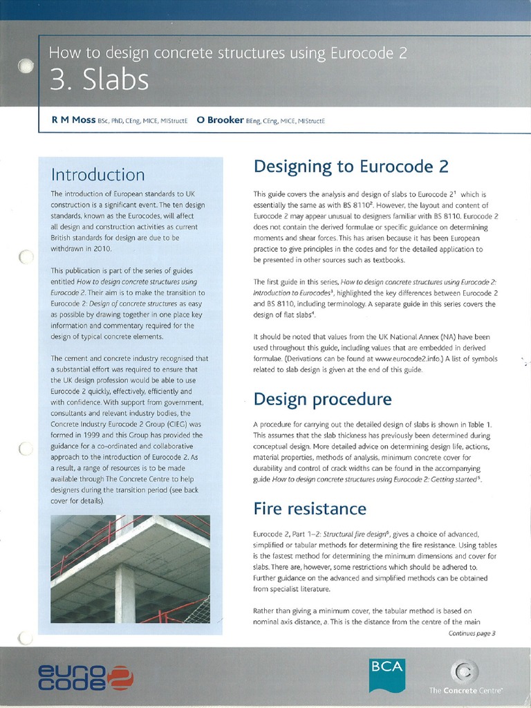 Slabs Using Eurocode 2 | PDF