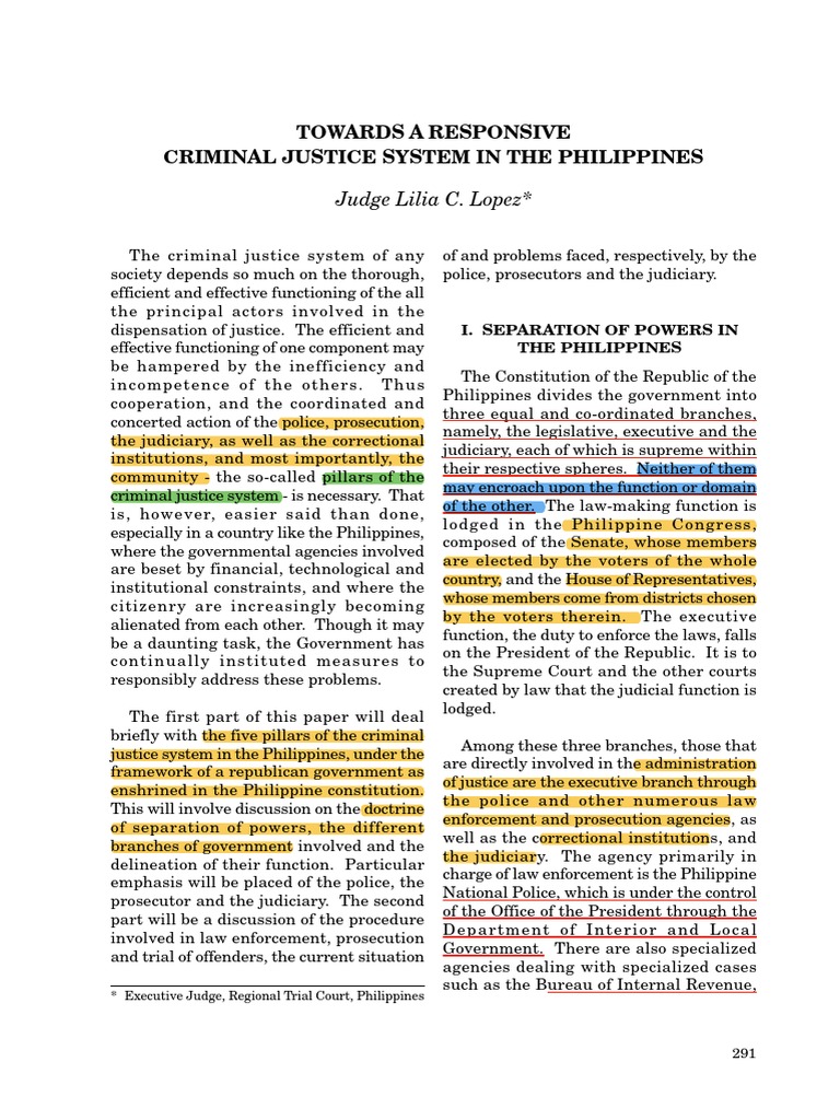 Towards A Responsive Criminal Justice System | PDF | Prosecutor | Plea