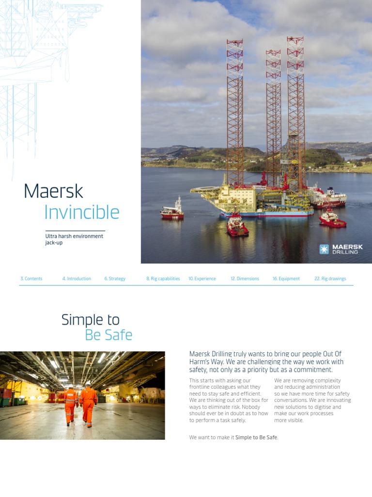 Maersk Invincible Rig Capabilities | PDF | Drilling Rig | Offshore Drilling