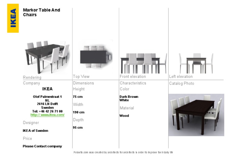 IKEA Markor Table and Chairs | PDF