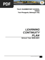 Learning Continuity Plan | PDF | Teachers | Learning