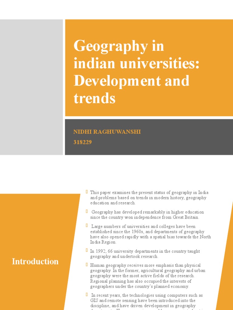 Development of Geography in Northern India | PDF | Geography ...