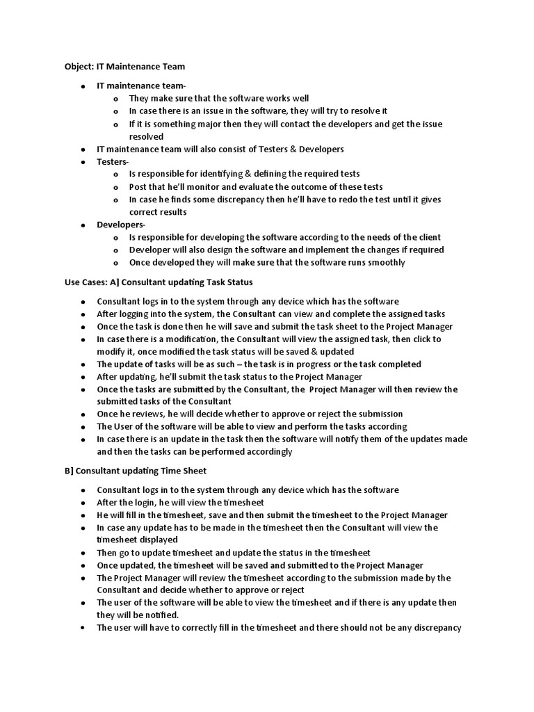 Ba Project Pdf Software Testing Consultant