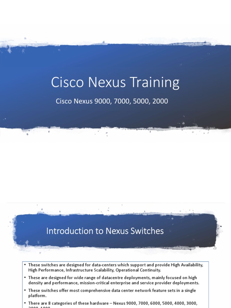 Nexus Switches Overview | PDF | Network Switch | Data Center