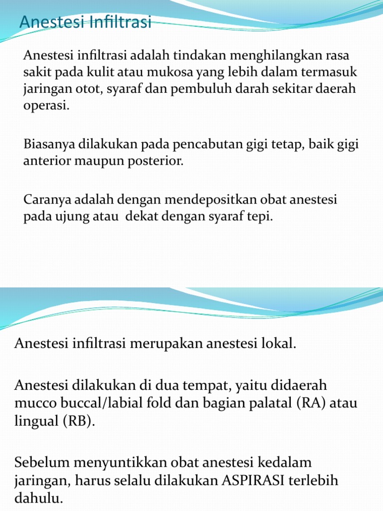 Anestesi Infiltrasi | PDF