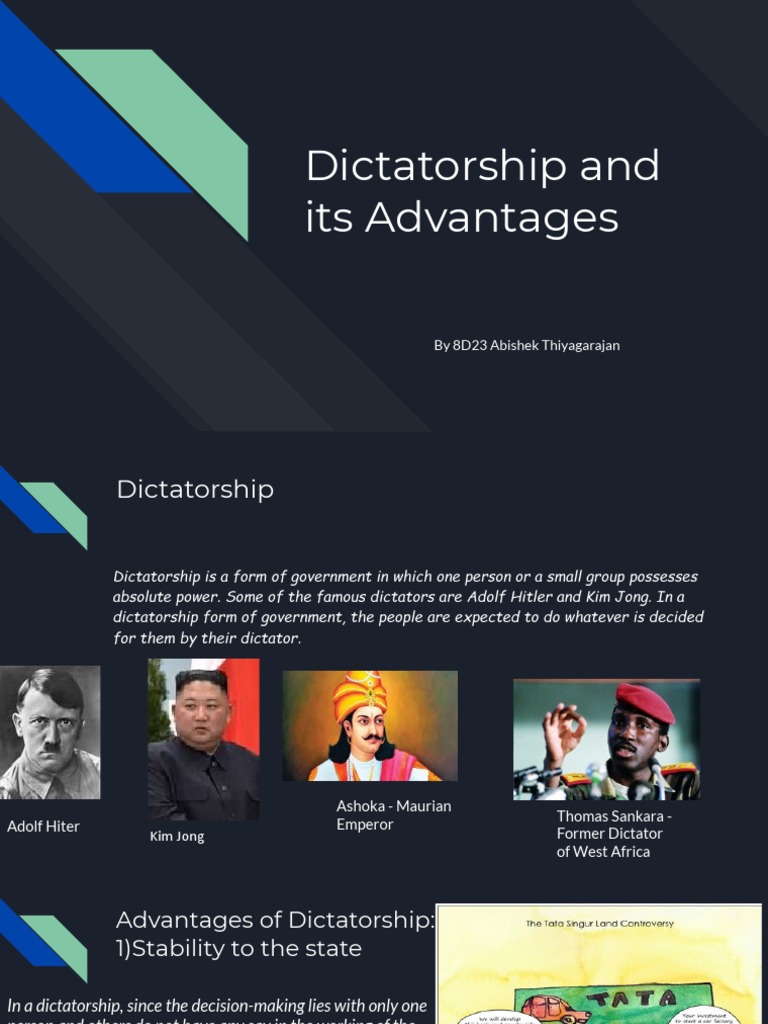 Dictatorship and Its Advantages | PDF | Dictatorship | Democracy