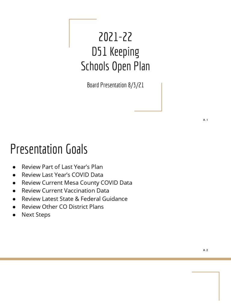 Mesa County Valley School District 51 Keeping Schools Open Plan 2021-22 ...