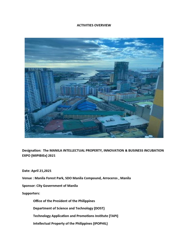 Activities Overview | PDF | Innovation | Intellectual Property