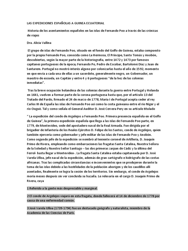 Las Expediciones Españolas A Guinea Ecuatorial | PDF | Militares de ...