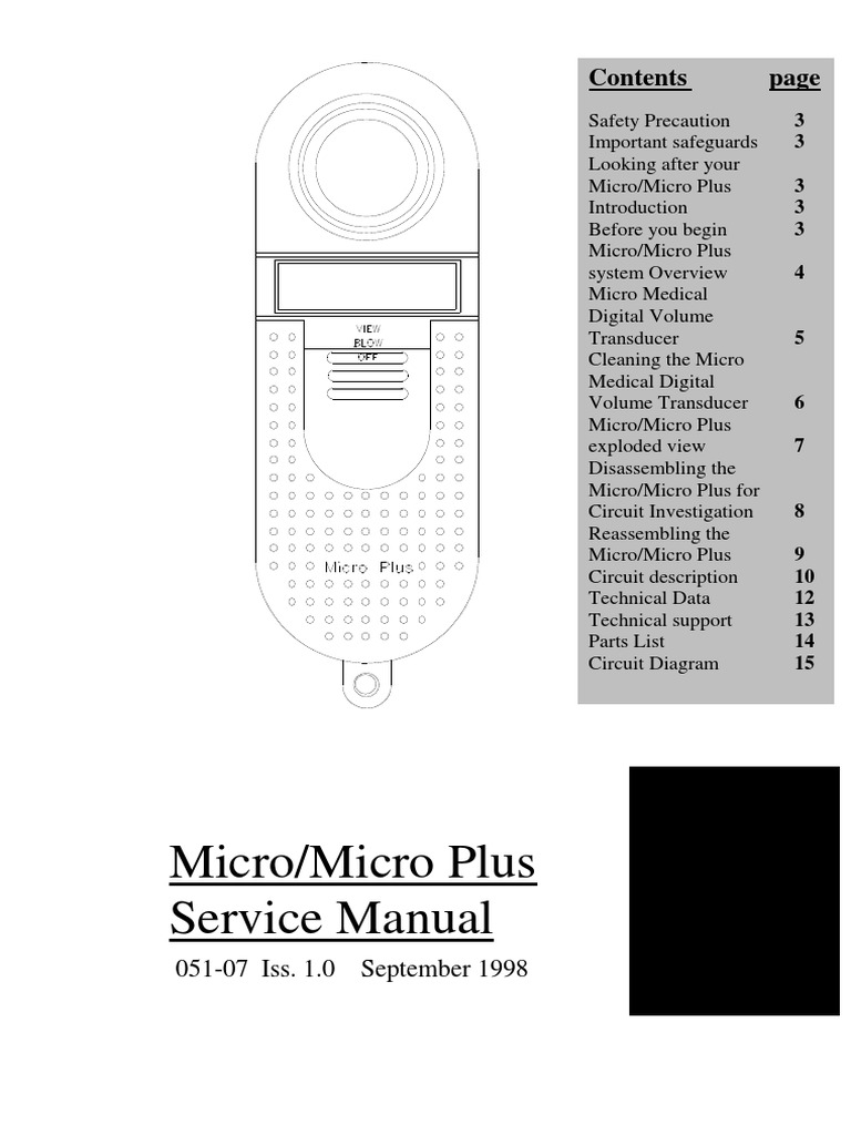 Micro Medical Micro-MicroPlus - Service Manual | PDF | Microcontroller ...
