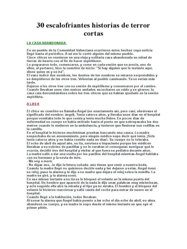 Las Mejores Ideas Para Historias Cortas De Terror Mini Historias De