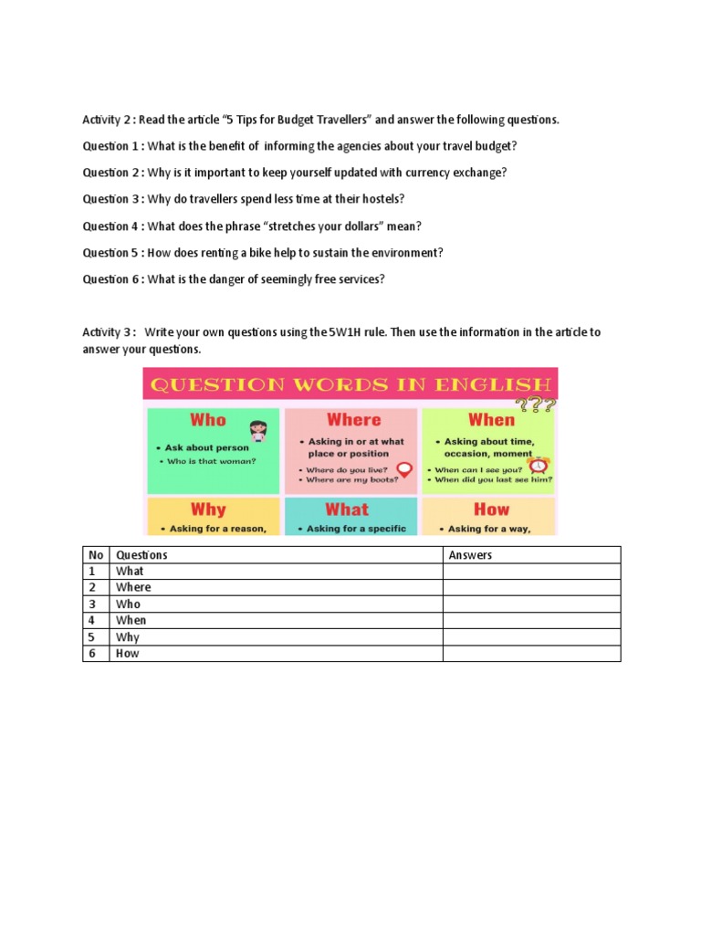 5 W 1 H | PDF