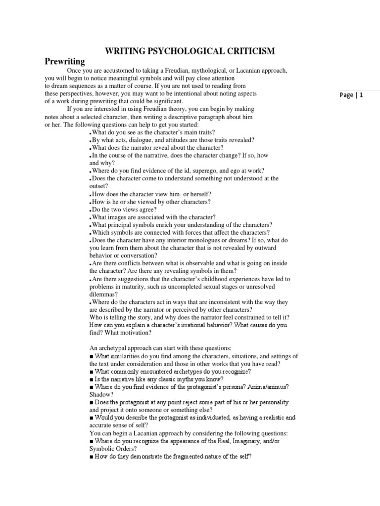 Mythological Criticism | PDF | Narrative | Shadow (Psychology)