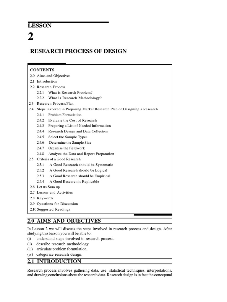 Research Process & Qualities of Good Research | PDF | Sampling ...