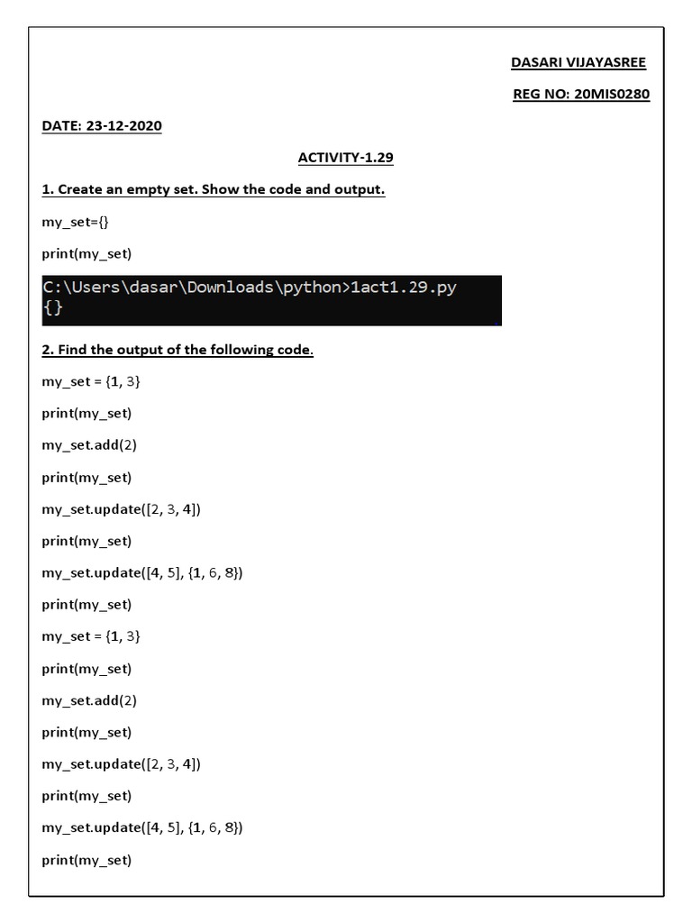 Act1 29 | PDF | Subset | String (Computer Science)