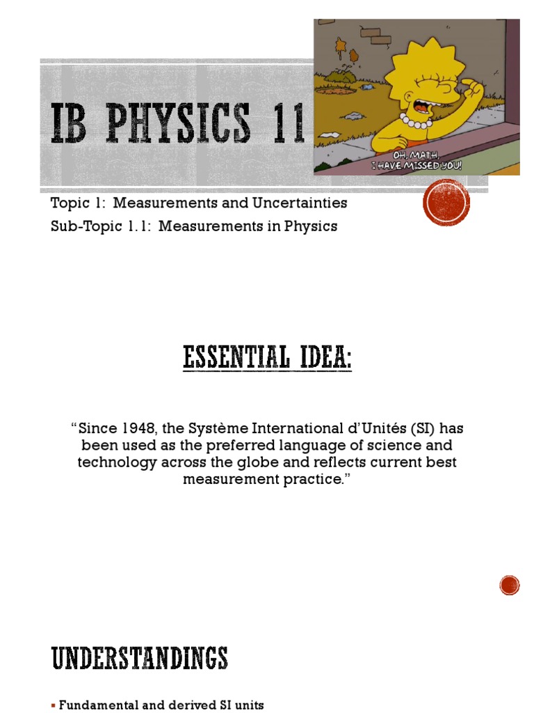 1 - IB DP Physics Notes 1.1 Measurements in Physics | PDF | Significant ...