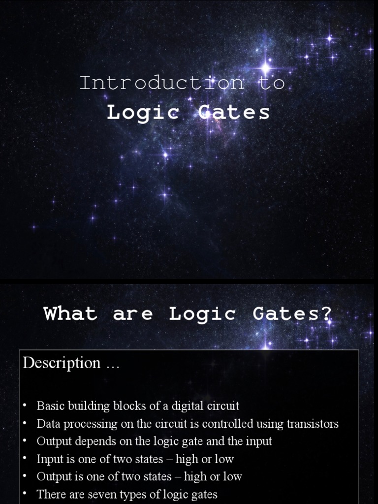 Introduction To: Logic Gates | PDF