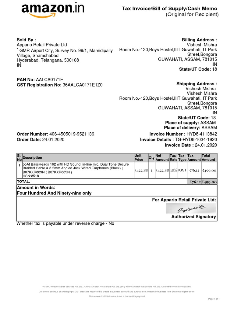 Invoice Jio Book Notes Best Compress | PDF | Invoice | Taxes