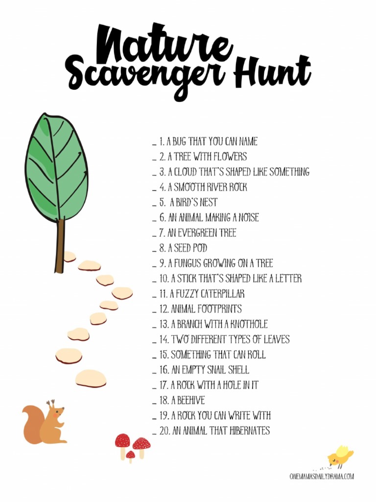 Printable Nature Scavenger Hunt For Tweens KeriHouchin | PDF