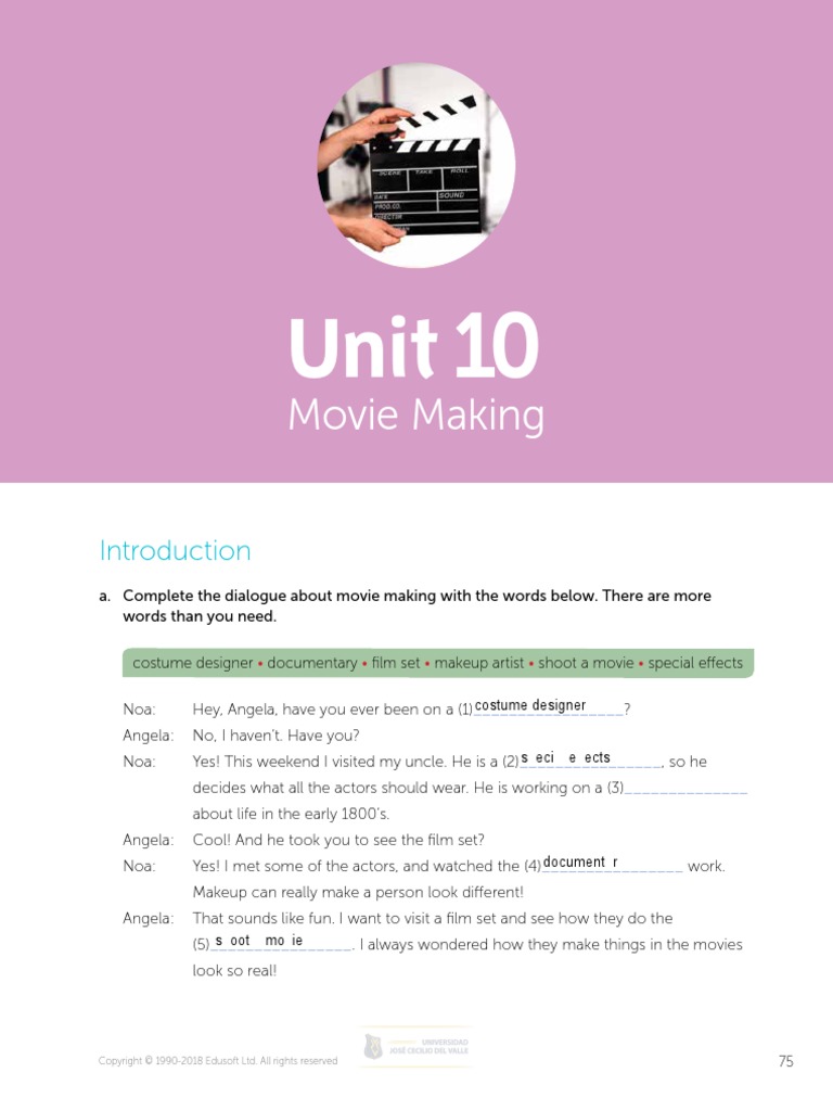 Intermediate - 2 - Workbook - Unit-10 - ETNI - BU - 2017210267 | PDF